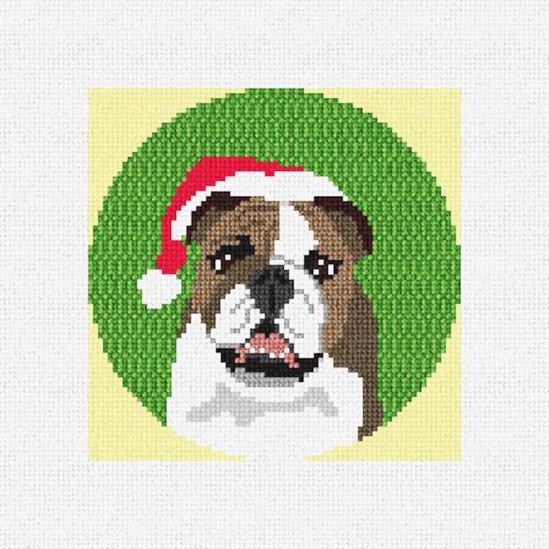 English Bulldog Needlepoint Ornament DIY Kit - Etsy