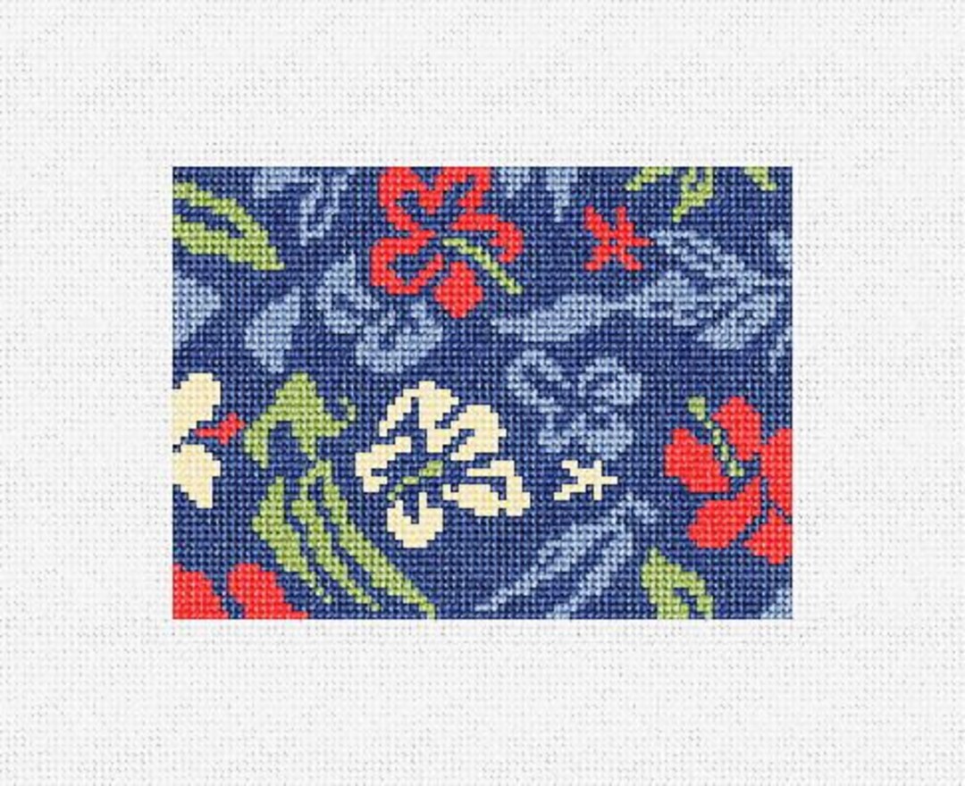 Aloha Hibiscus Needlepoint Card Wallet DIY Kit - Etsy