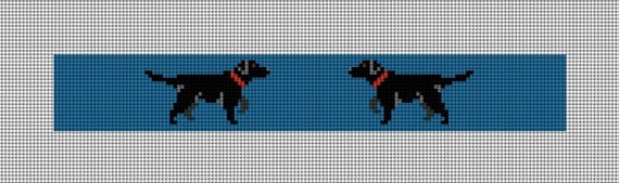 Black Lab Needlepoint Key Fob DIY Kit | Etsy