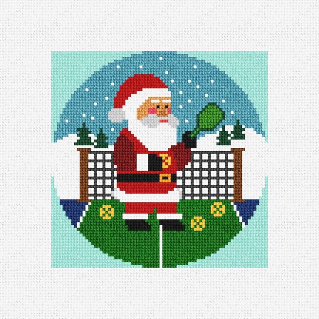 North Pole Pickleball Needlepoint Christmas Ornament DIY Kit - Etsy