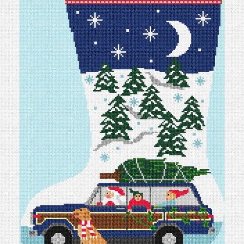 Santa's List Christmas Stocking Needlepoint DIY Kit - Etsy