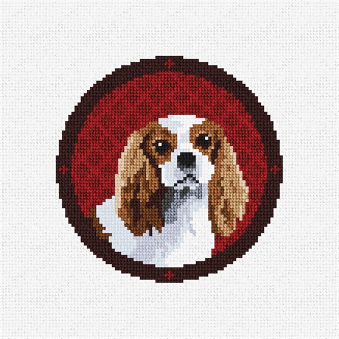 Holiday Cavalier King Charles Spaniel Needlepoint Christmas Ornament ...