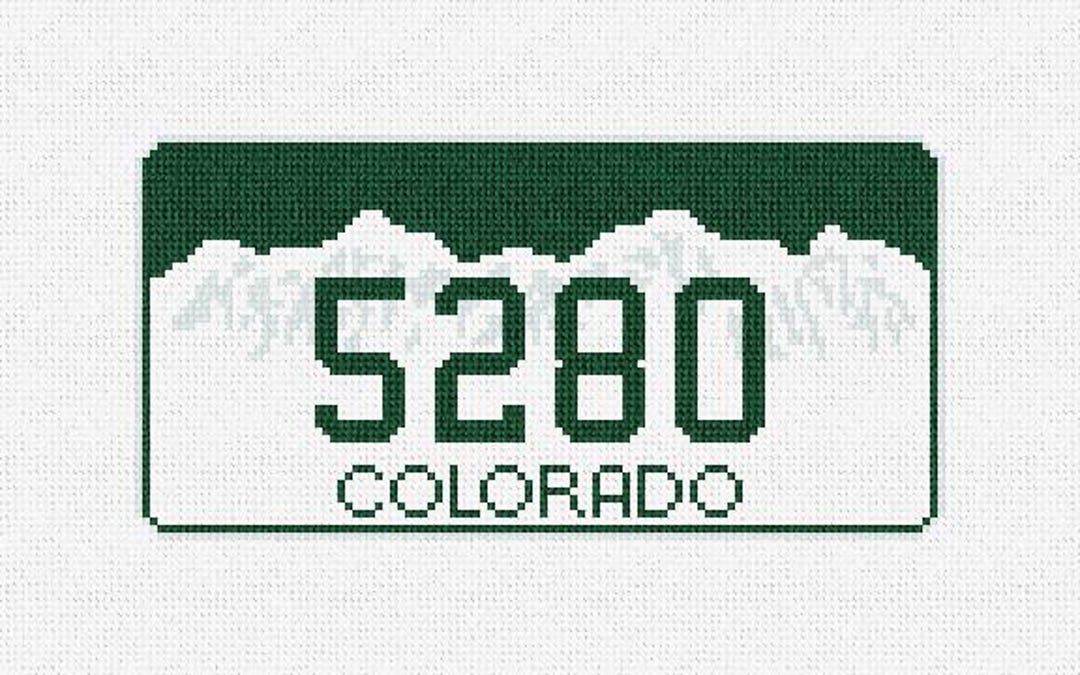 Colorado Vanity Plate Needlepoint Christmas Ornament DIY Kit - Etsy