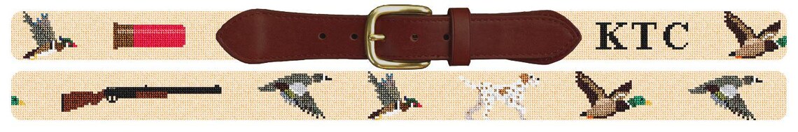 Duck Hunting Finished Needlepoint Belt - Etsy