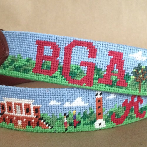Lobster Needlepoint Belt Finished - Etsy
