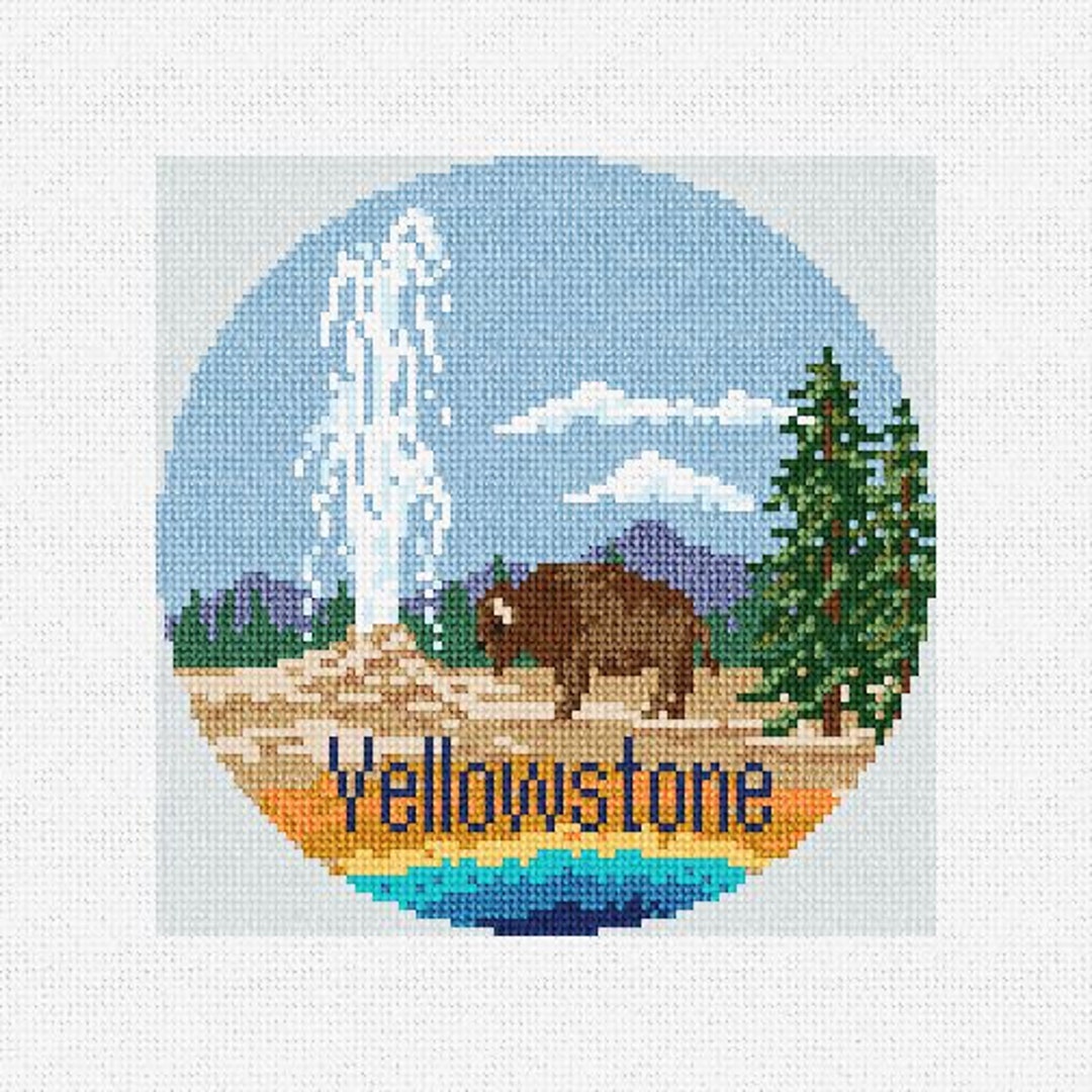 Yellowstone National Park Needlepoint Christmas Ornament DIY Kit - Etsy