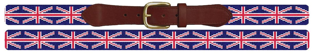 Union Jack Finished Needlepoint Belt - Etsy