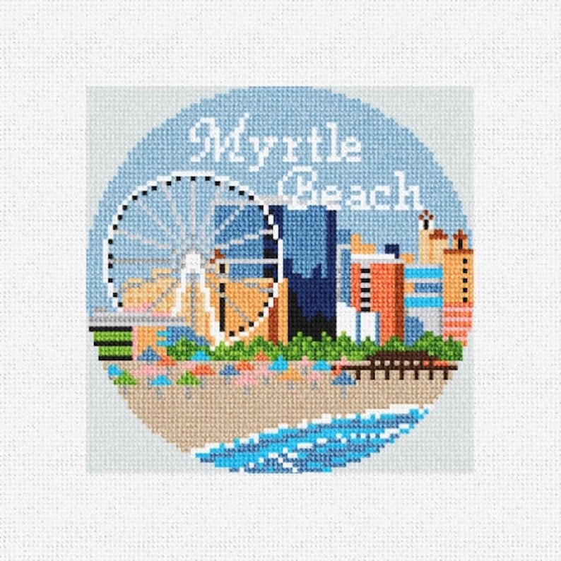 Myrtle Beach Needlepoint Christmas Ornament DIY Kit - Etsy
