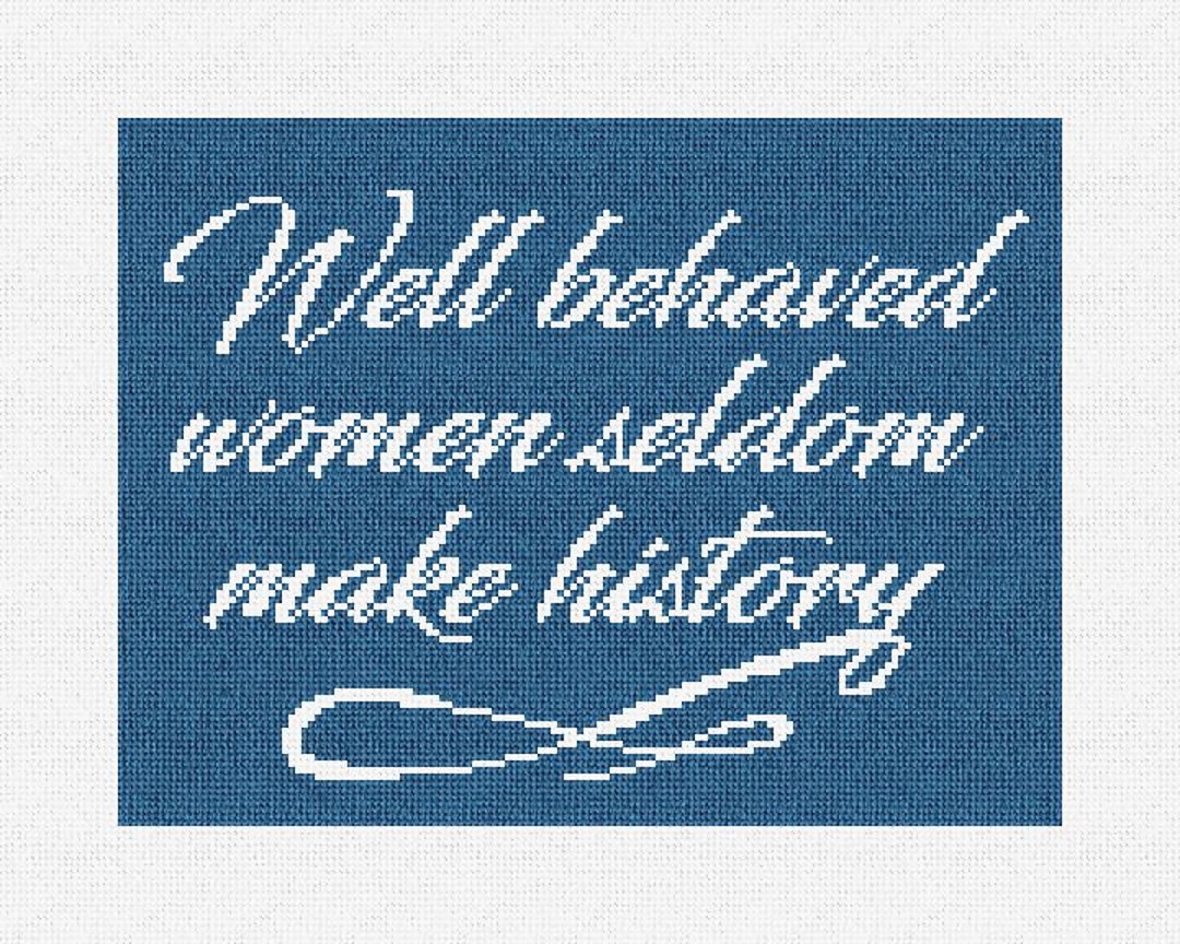 Well Behaved Women Needlepoint DIY Kit - Etsy