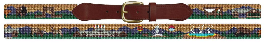 Yellowstone National Park Finished Needlepoint Belt - Etsy