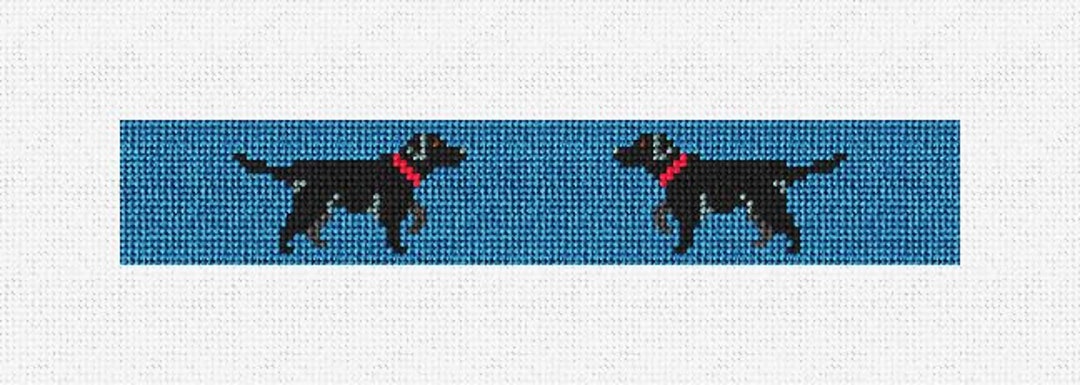 Black Lab Needlepoint Key Fob DIY Kit - Etsy