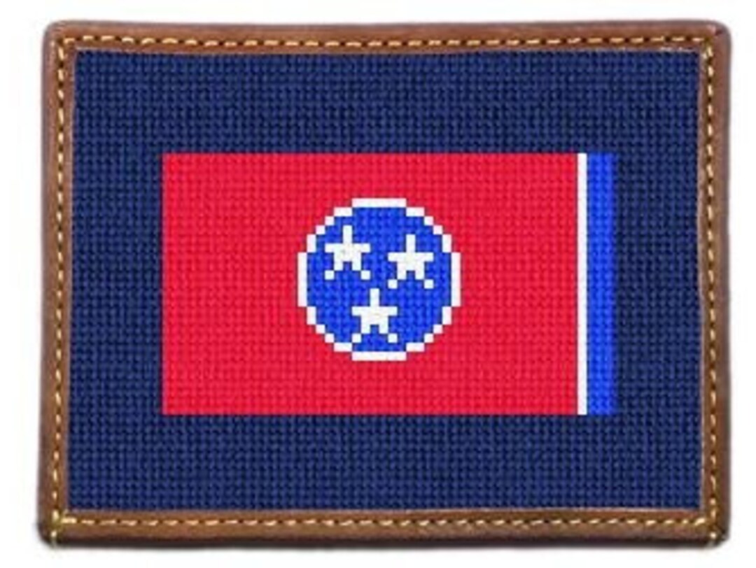 Tennessee Flag Finished Needlepoint Card Wallet - Etsy