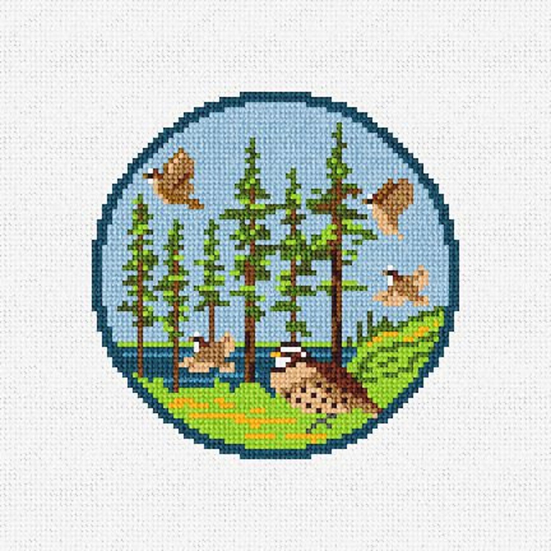 Natures Quail Needlepoint Christmas Ornament DIY Kit - Etsy