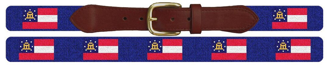 Georgia Flag Finished Needlepoint Belt - Etsy