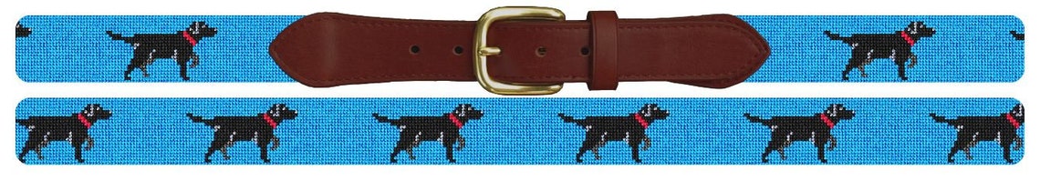 Black Lab Needlepoint Belt Finished - Etsy