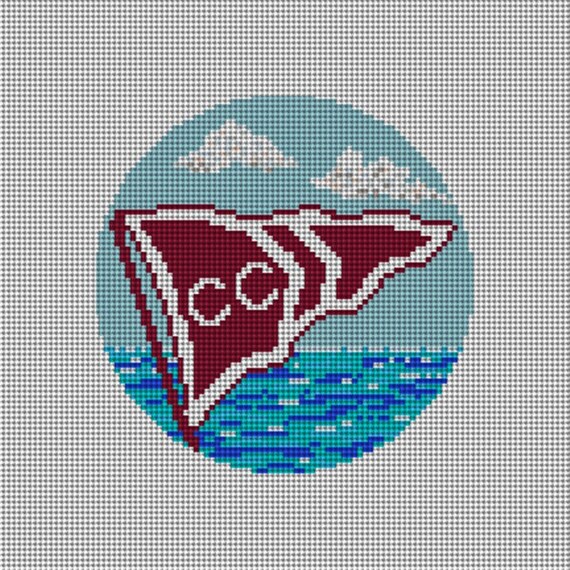 Custom Burgee Ornament Needlepoint DIY Canvas | Etsy