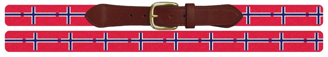Norway Flag Finished Needlepoint Belt - Etsy