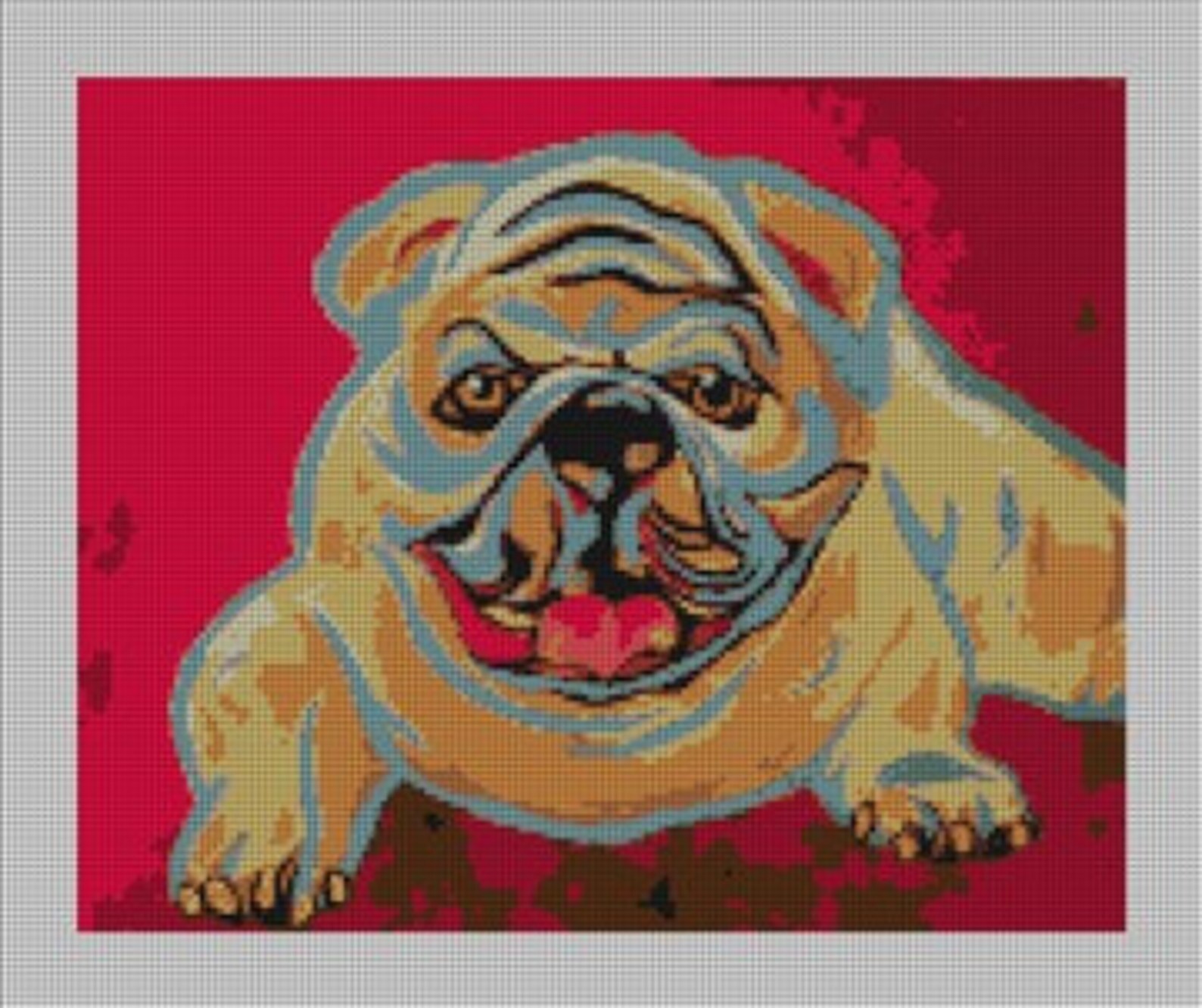 Blue Goose Bulldog Needlepoint DIY Kit - Etsy
