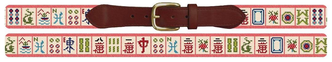 Mahjong Rose Finished Needlepoint Belt - Etsy