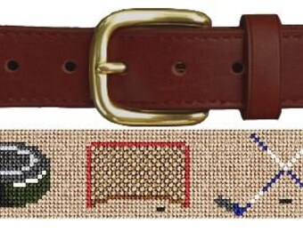 Hockey Needlepoint Belt Canvas - Etsy