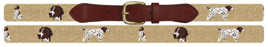 Pointer Finished Needlepoint Belt - Etsy