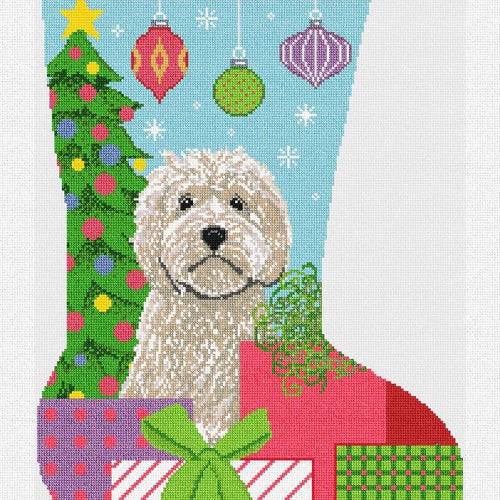 Pinstripe Holiday Christmas Stocking Needlepoint DIY Kit - Etsy