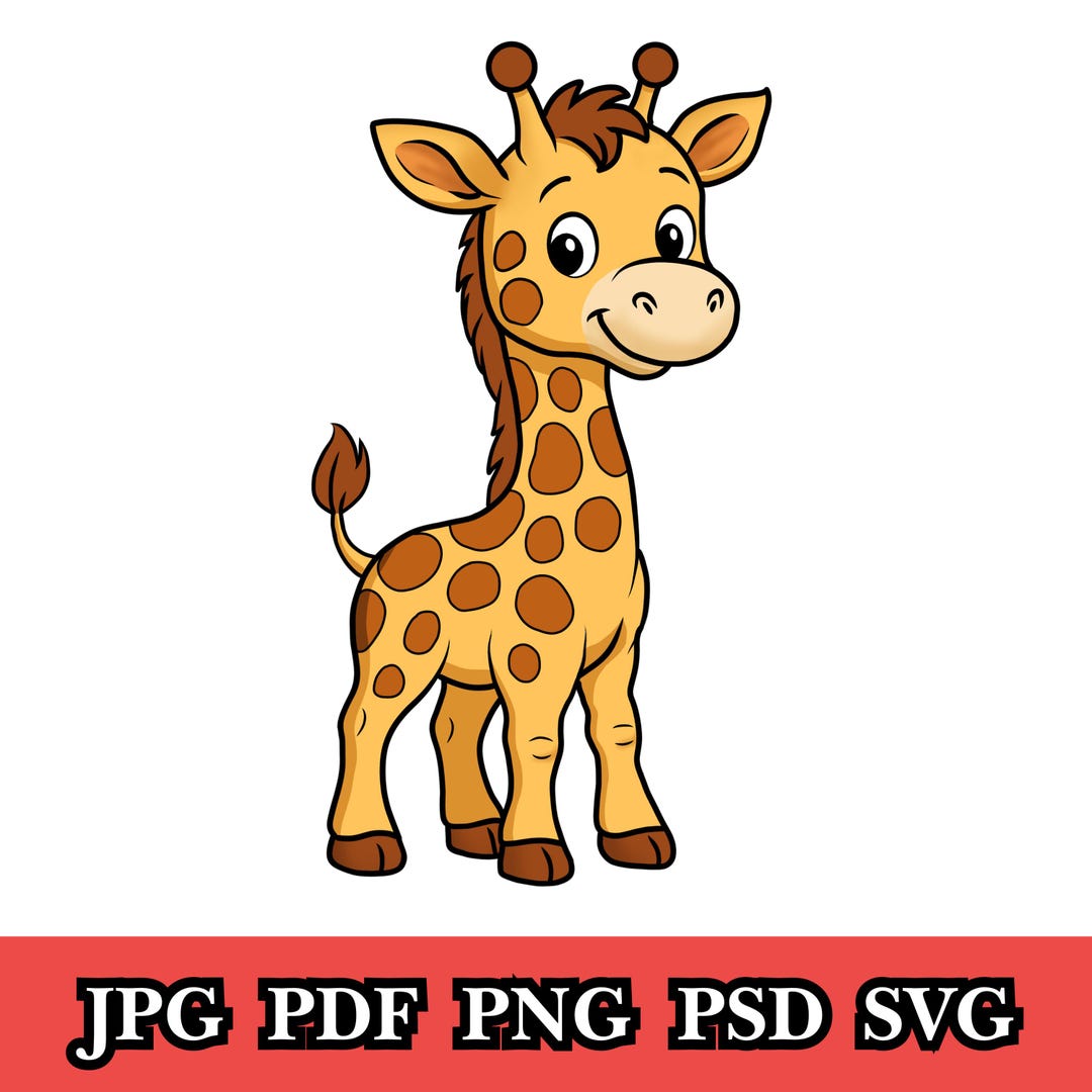 Watercolor Baby Giraffe Clipart PNG (digital Download) - Etsy