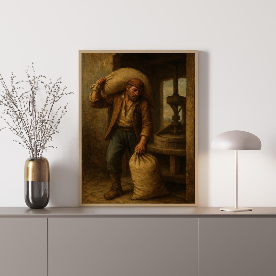 Medieval Peasant Labor Print | Hard Work in Feudal Europe Wall Art ...