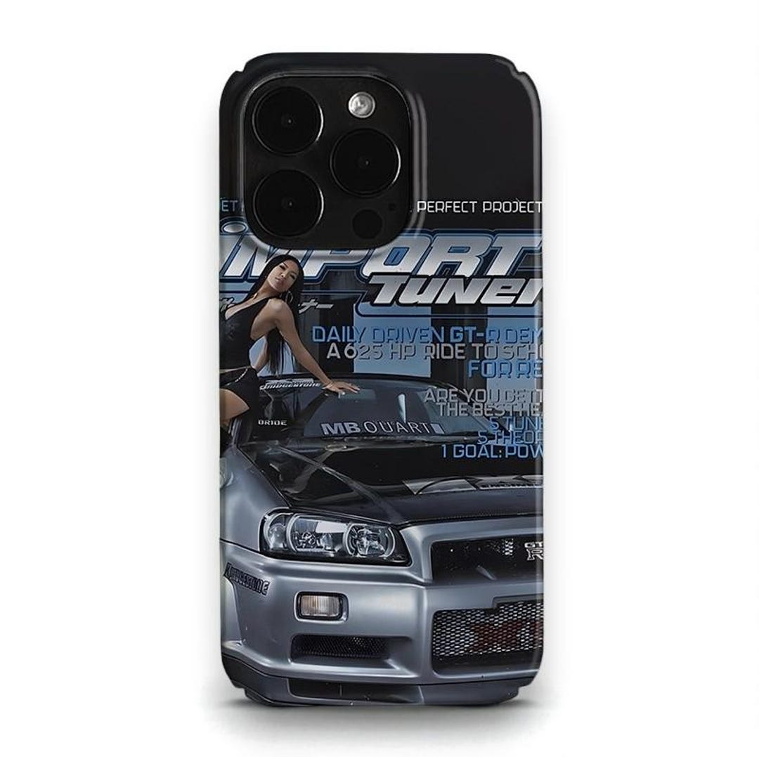 Nissan GT-R R34 iPhone Case: JDM Import Tuner Magazine Cover - Etsy