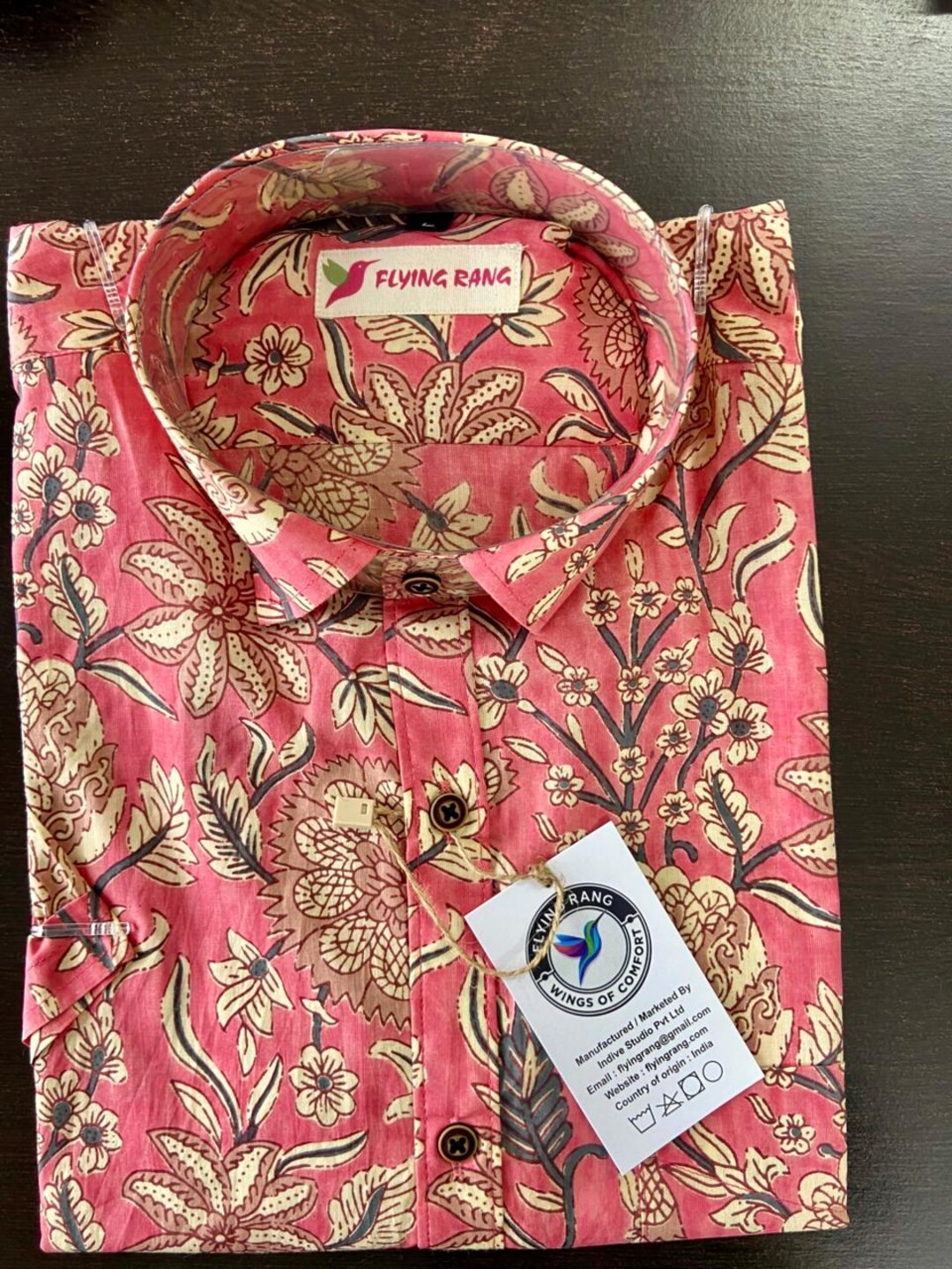 Handcrafted Men's Floral Shirt: Block Print Cotton, Summer Casual - Etsy