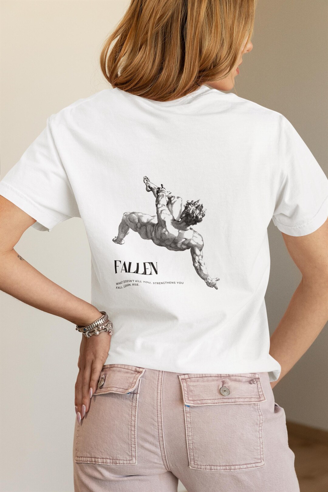FALLEN T-shirt ,aesthetic Gothic Clothing, Emo Alternative Grunge ...