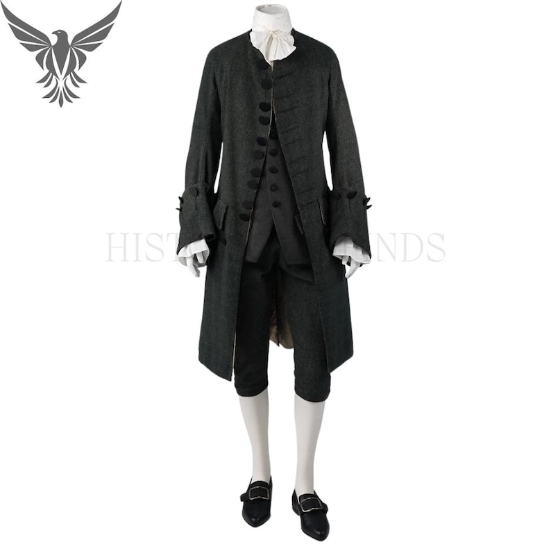 Charcoal Black 18th Century British Gentleman’s Suit | Georgian Wool ...