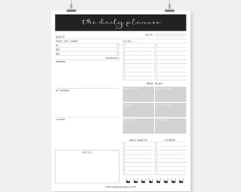 Printable daily planner | Etsy