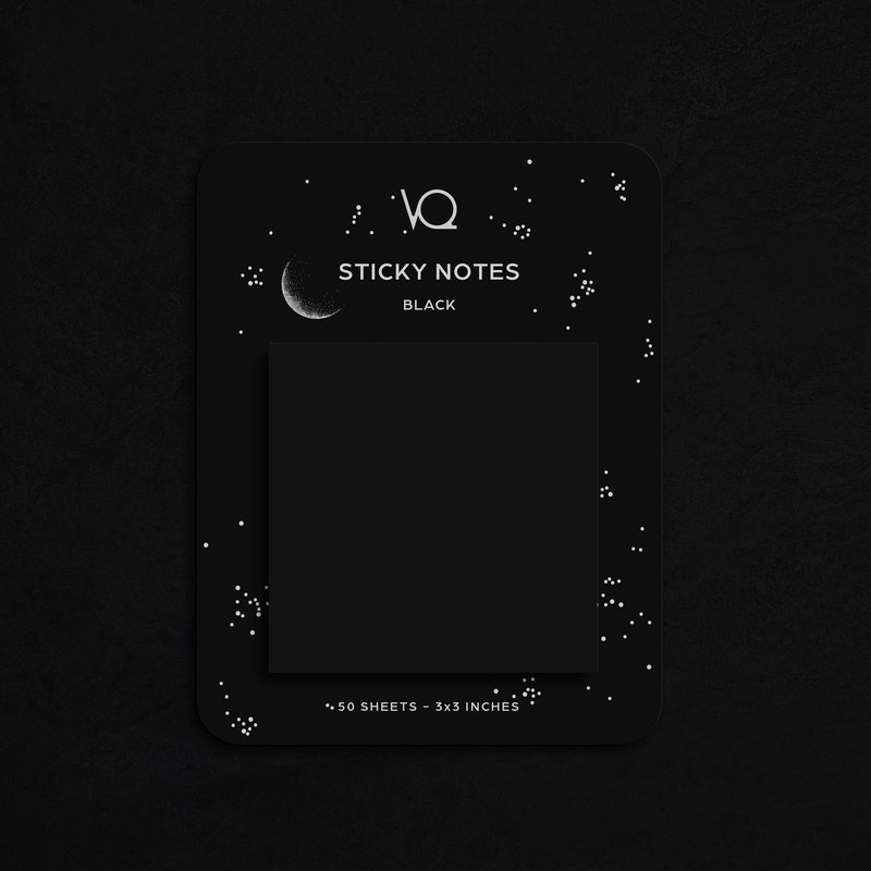 Black and White Sticky Notes - Etsy