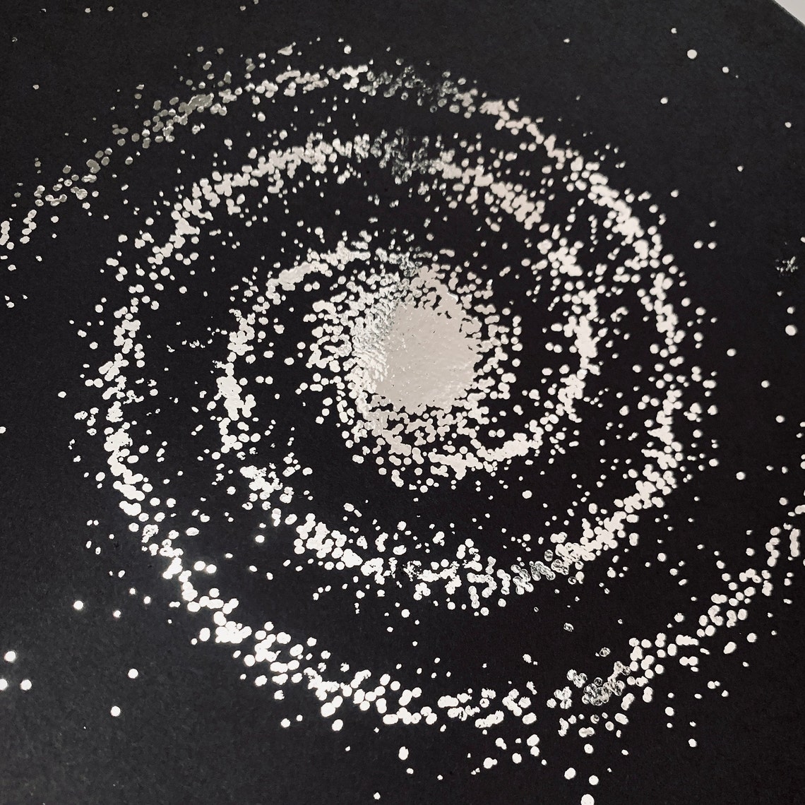 MILKY WAY Galaxy Silver Foil Art Print - Etsy