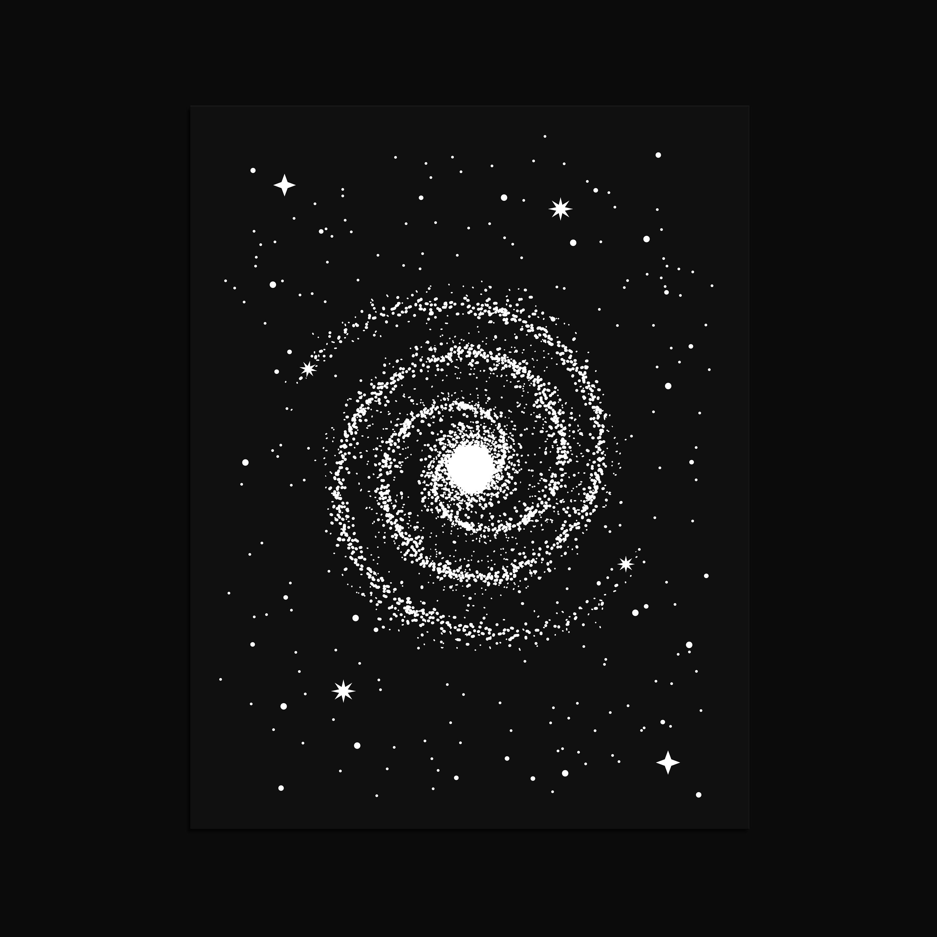 MILKY WAY Galaxy Silver Foil Art Print - Etsy