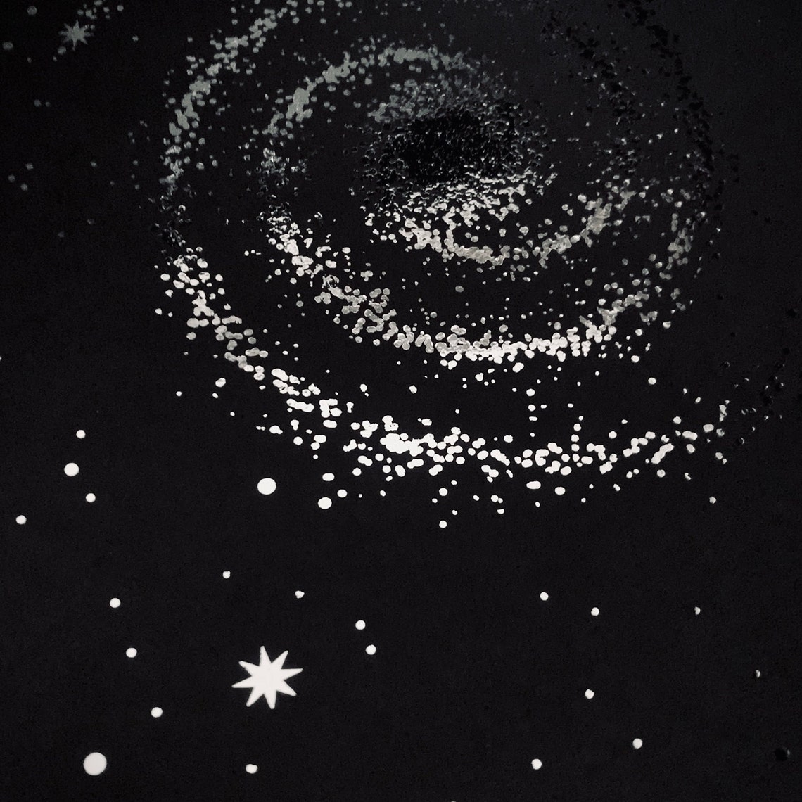 MILKY WAY Galaxy Silver Foil Art Print - Etsy