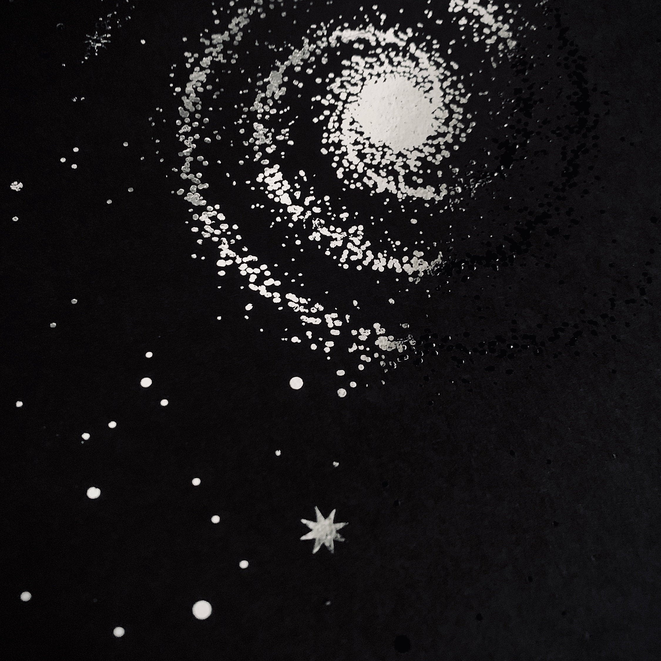 MILKY WAY Galaxy Silver Foil Art Print - Etsy