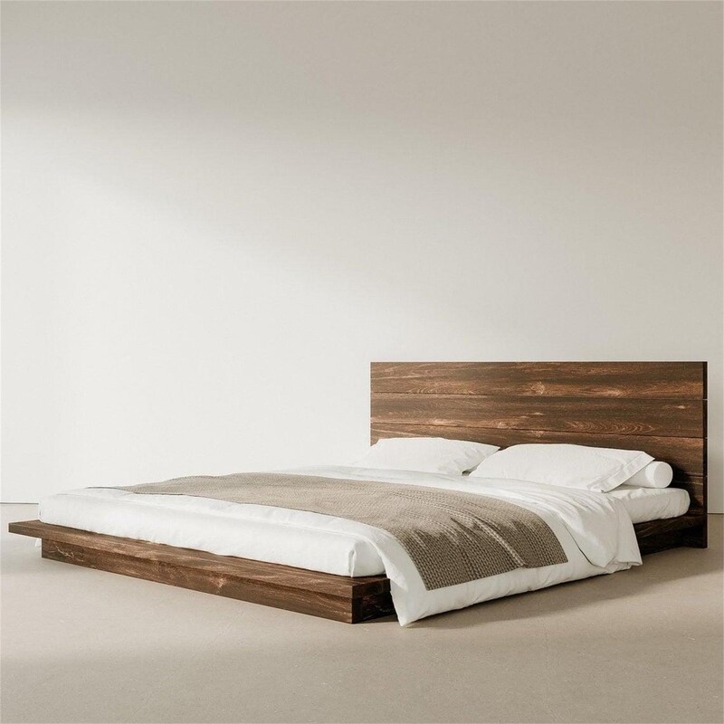 Modern Walnut Bed - Etsy