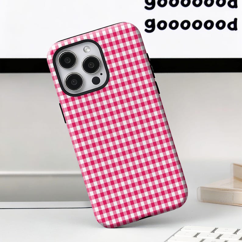 Pink Plaid iPhone Case for iPhone and Samsung - Etsy