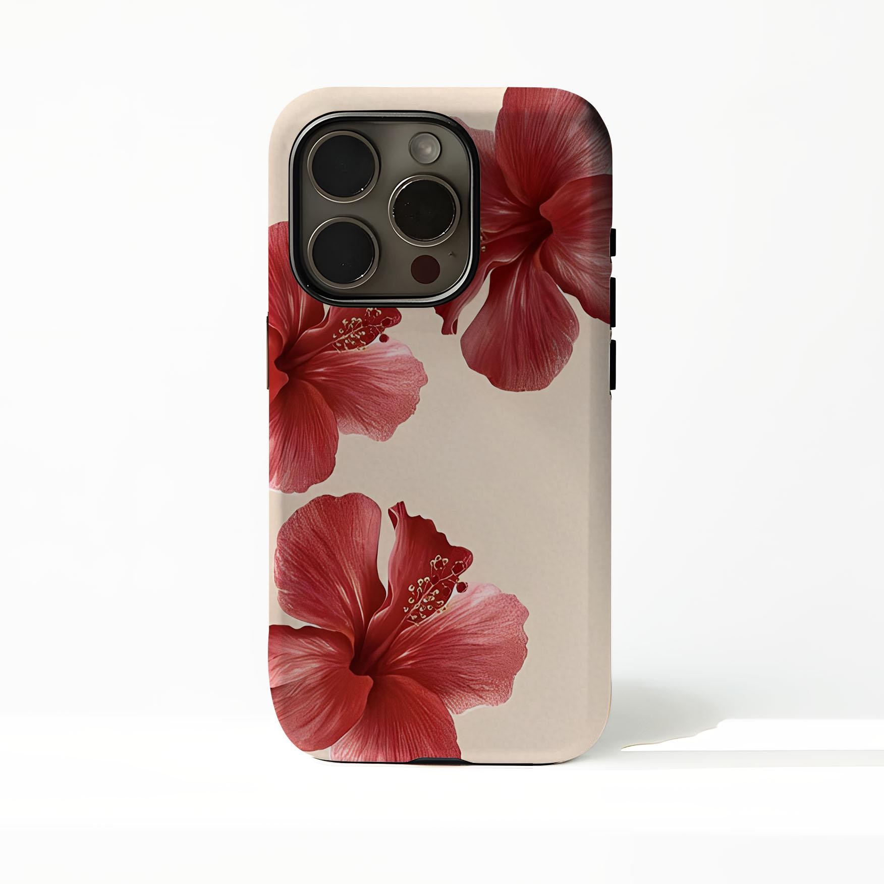 Floral Tropical Hibiscus Phone Case,hawaiian Aesthetic for iPhone 17 16 ...