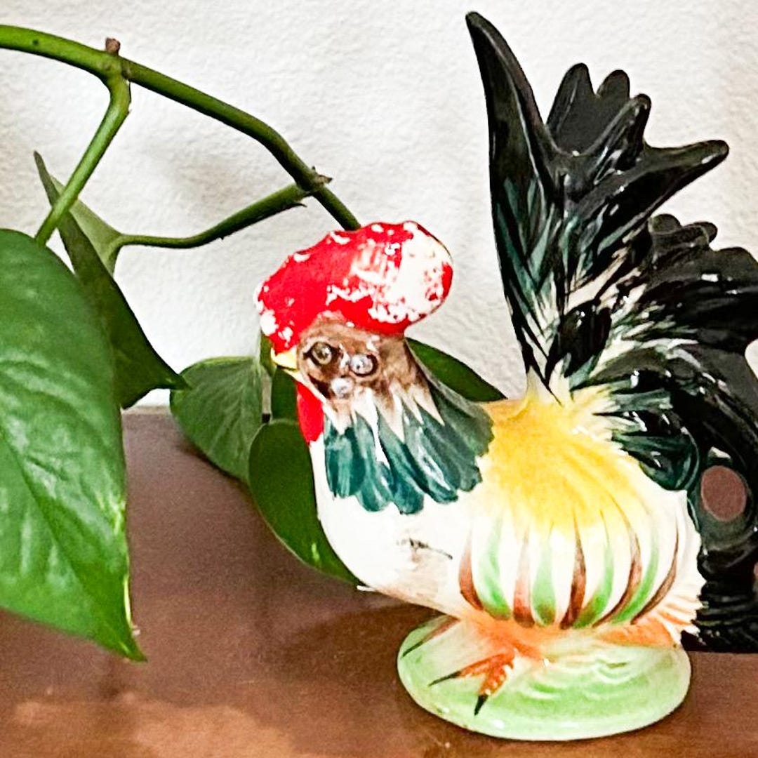 Vintage Fern Importations Japan Porcelain Rooster - Etsy