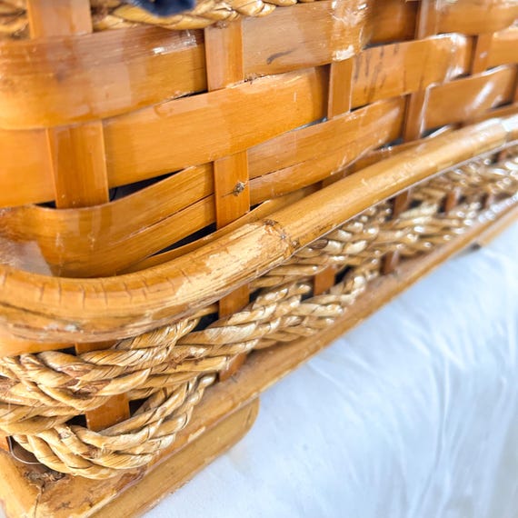 Bamboo Sewing Basket With Removable Thread Tray And H… - Gem