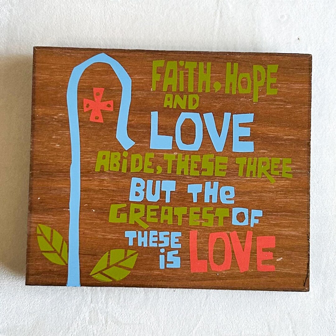 1970s Retro Hippie Religious Christian Bible Verse Wall Plaque - Etsy