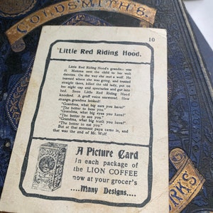 Hey There Little Red Riding Hood Antique Lion Coffee Trade Card - Etsy