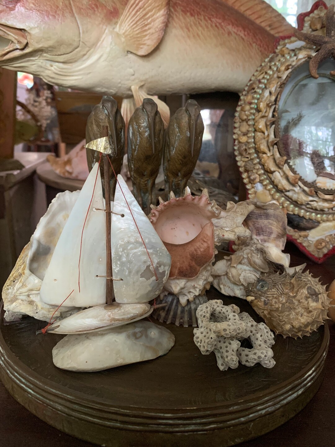 A Little Antique Souvenir Shell Boat That Will Never Set Sail - Etsy