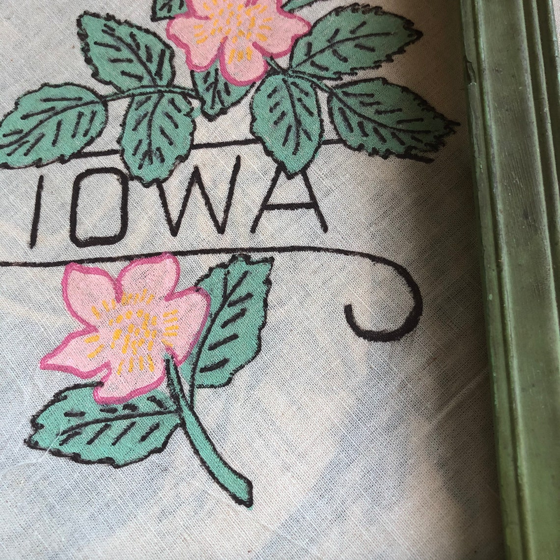 Frame It or Finish It Vintage Iowa State Flower Quilt Piece - Etsy