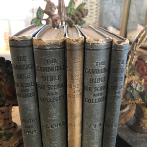1895 Looks Good on This Set of Faded Cambridge Bible Study Books - Etsy