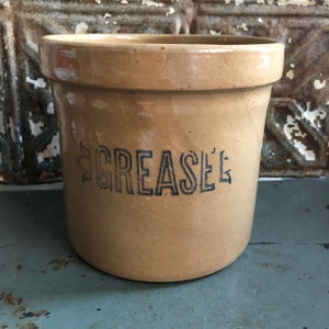 Anytime is A Good Time for Bacon Grease Vintage Kitchen Crock - Etsy