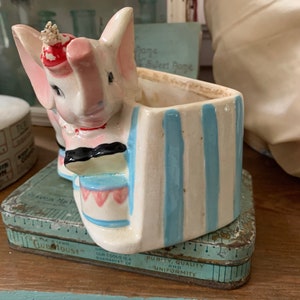 Dear Lort He’s Adorable Vintage Pink Elephant Circus Planter - Etsy